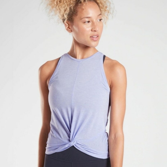 Athleta | Tops | Athleta Essence Tank Top Twist Front Low Back In ...